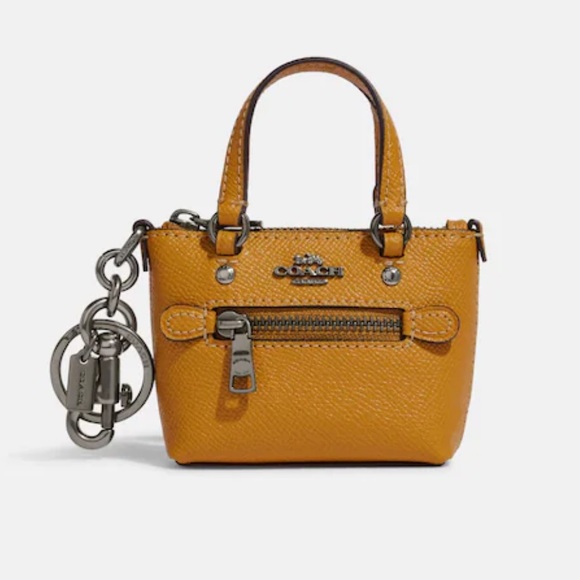 Coach | Bags | Coach Mini Gallery Tote Bag Charm In Buttercup | Poshmark